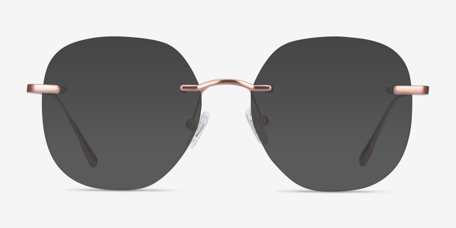 Lisa Square Rose Gold Glasses for Women | Eyebuydirect