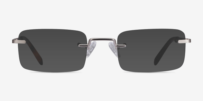Simplicity Rectangle Silver Rimless Eyeglasses | Eyebuydirect