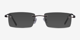 Percy Rectangle Gunmetal Rimless Eyeglasses | Eyebuydirect