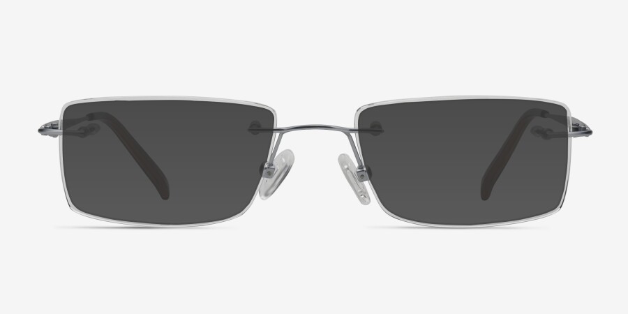 Wheeler Rectangle Silver Rimless Eyeglasses | Eyebuydirect
