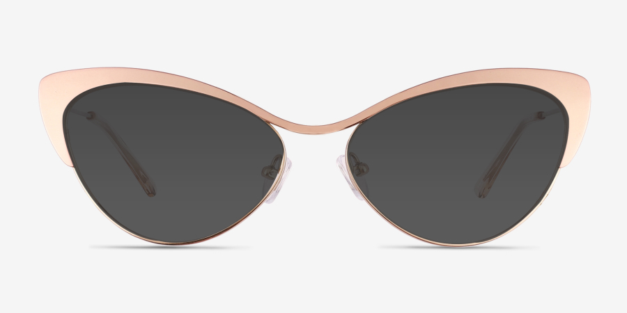 Valerie Cat Eye Shiny Rose Gold Glasses for Women | Eyebuydirect
