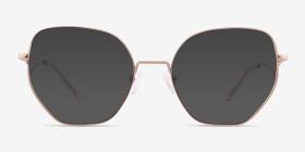 Leo Cat Eye Shiny Rose Gold Glasses for Women | Eyebuydirect